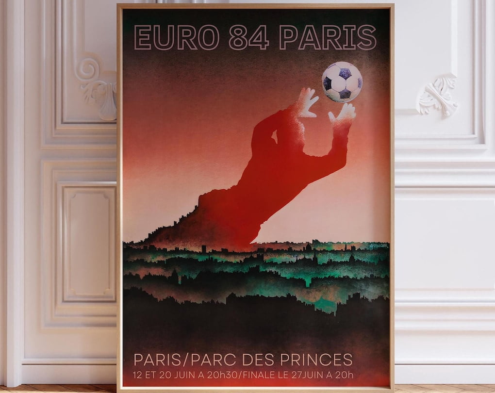 Euro 1984 Print, Euro Cup Poster, Football Poster, Soccer Poster ...