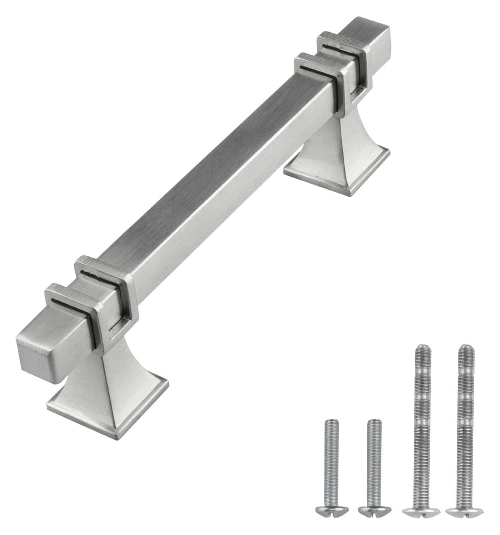 Euro Bar Cabinet Handle 304 Stainless Steel — 6" Overall Length, 3-3/4 ...