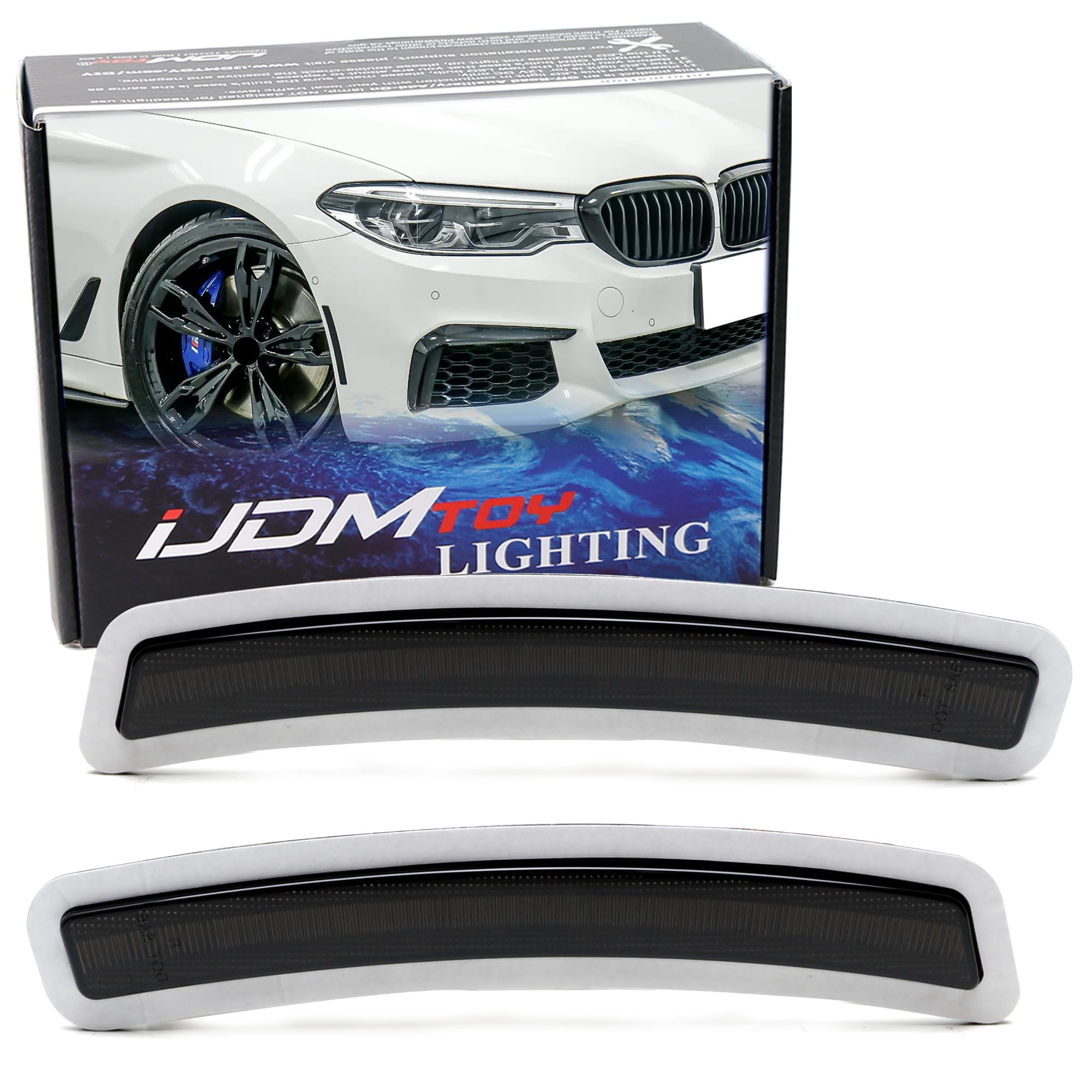 Euro Black-Out Smoked Front Bumper Side Marker Reflex Lens For BMW 2019 ...