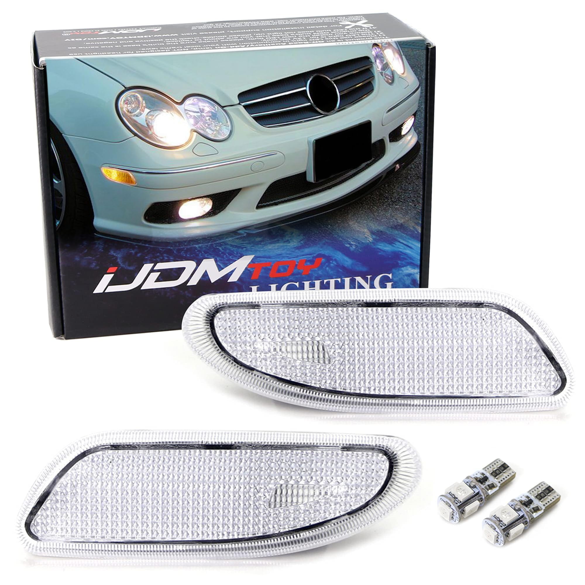 Euro Clear Lens Amber LED Bulb Front Side Marker Light Kit For 2001 ...