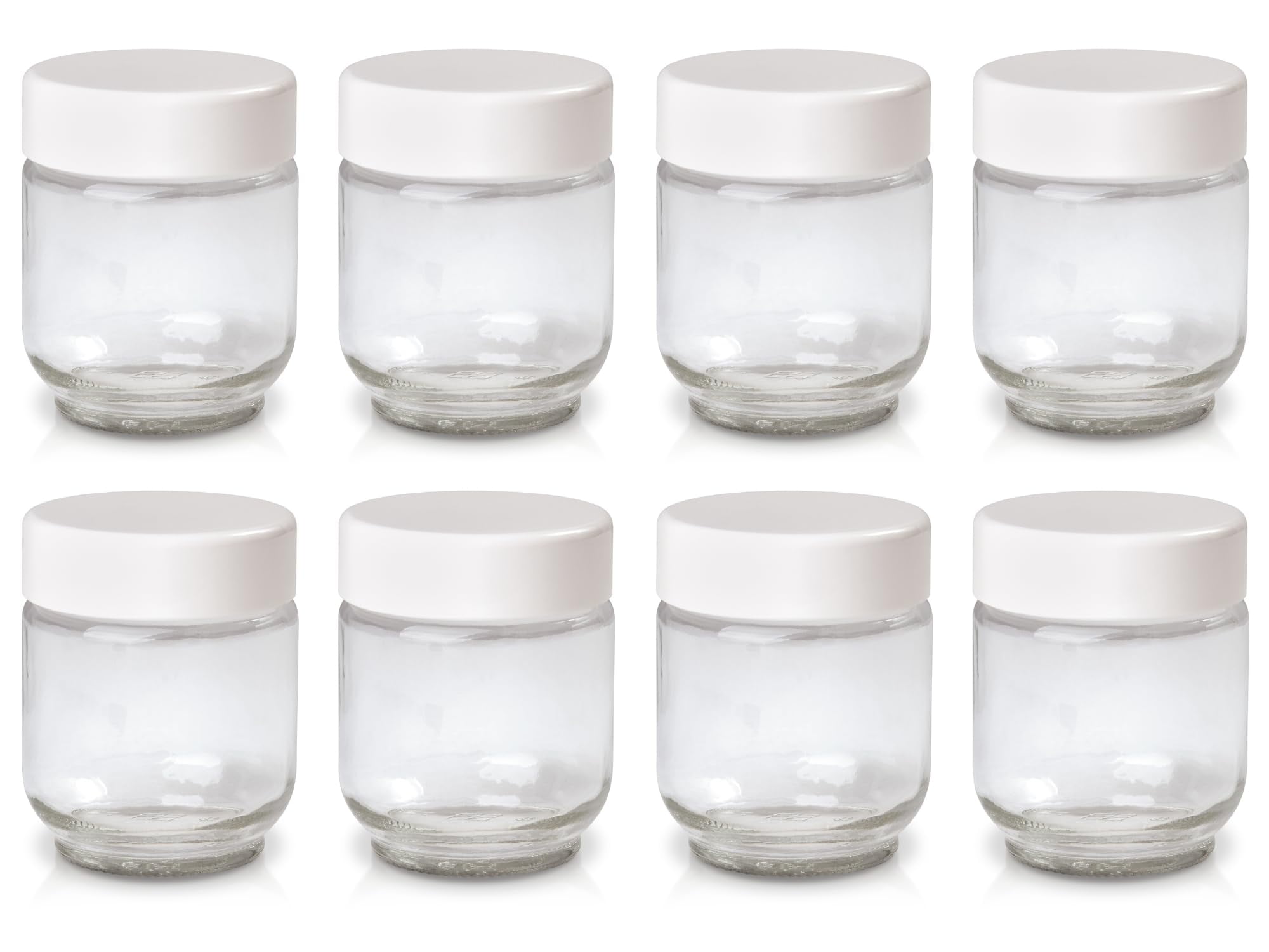 Euro Cuisine GY1920 Glass Jars with Lids for Yogurt Maker, Clear, 6 ...