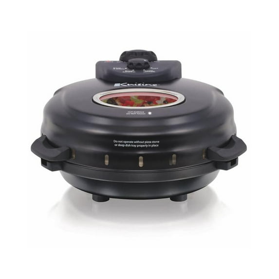 Euro Cuisine Electric Pizza Oven & Baker with Rotating Stone & Deep Pan ...
