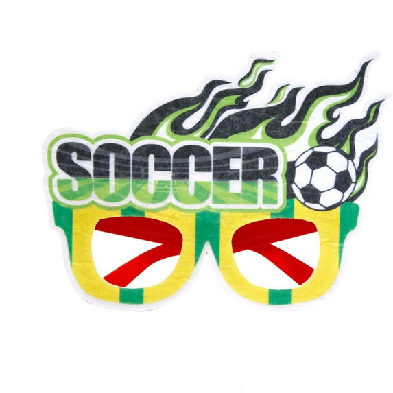 Euro Cup Fan Soccer Glasses - Fun Flame & Soccer Ball Design, Party ...