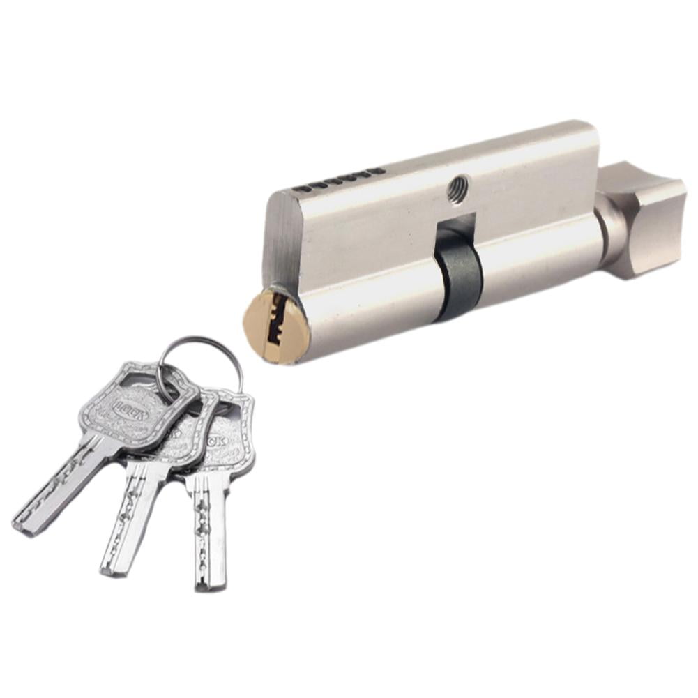 Euro Cylinder Barrel Door Lock Wooden Doors Key Thumb Turn Brass 2W5R ...