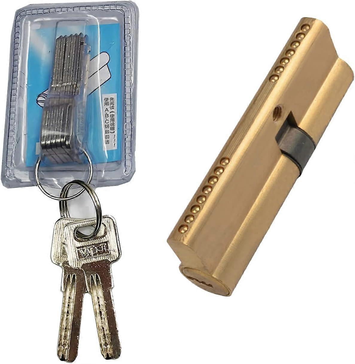 Euro Cylinder Lock 45/45 Brass Anti-Theft Door Lock Cylinder Barrel ...