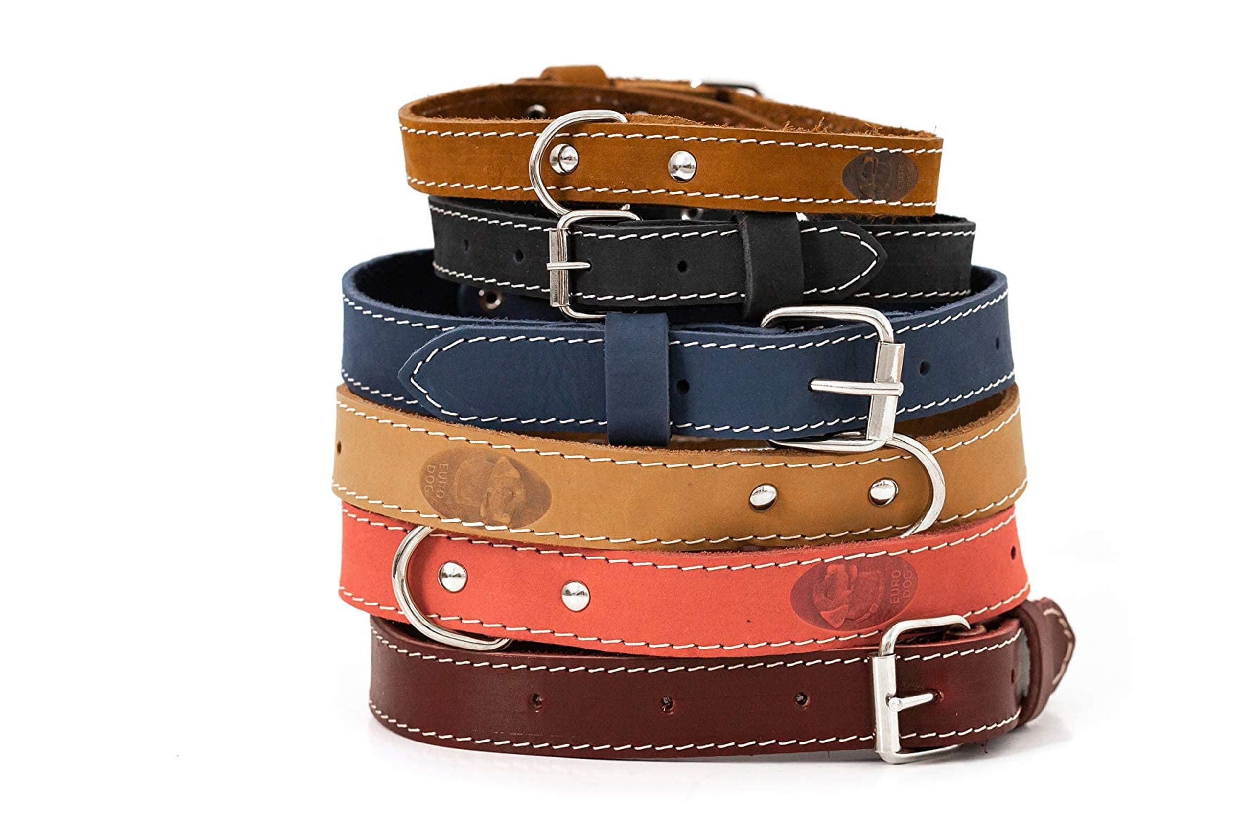 Euro-Dog Affordable European Luxury Soft Leather Adjustable Buckle Dog ...