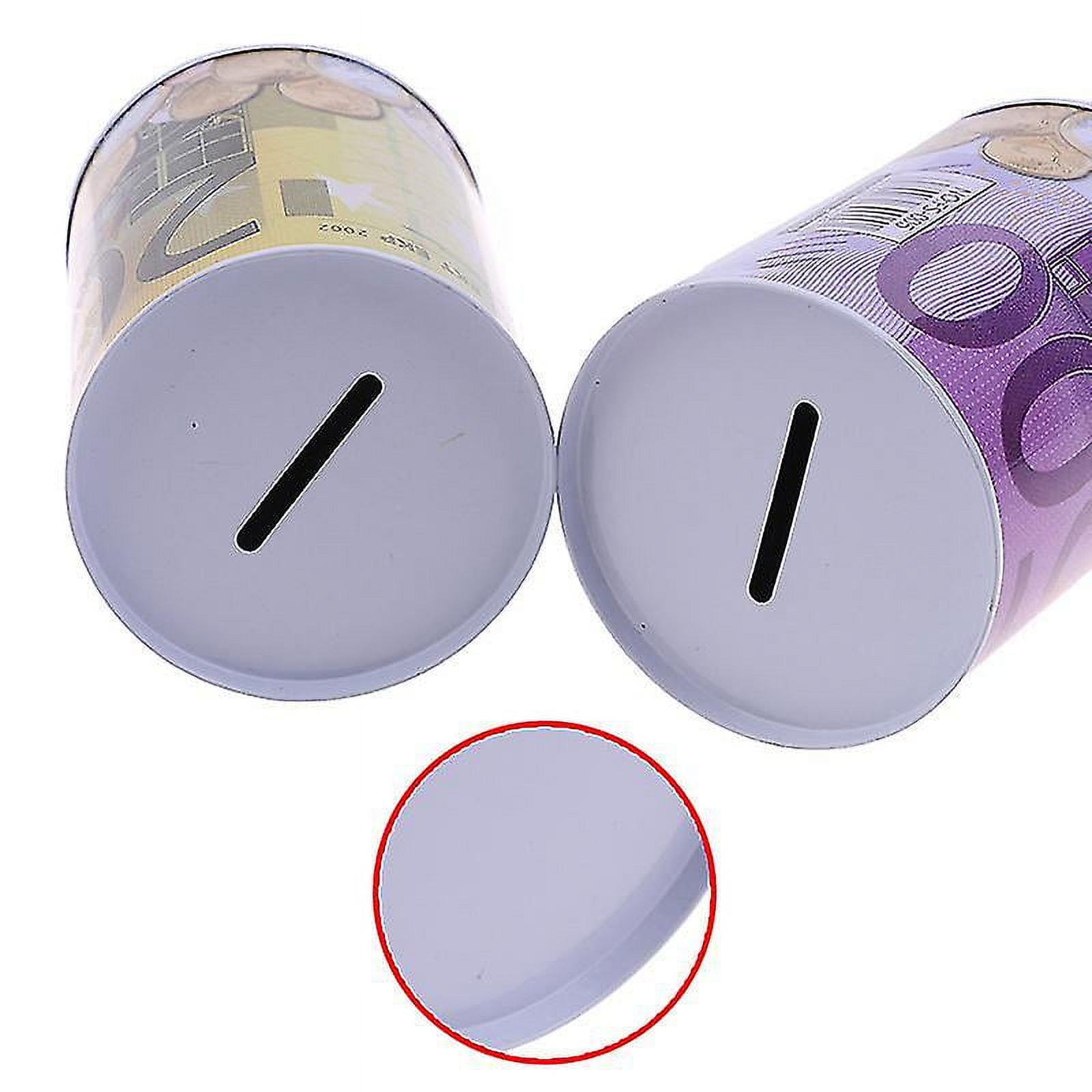 Euro Dollar Money Box Safe Cylinder Piggy Bank Banks For Coins Deposit ...