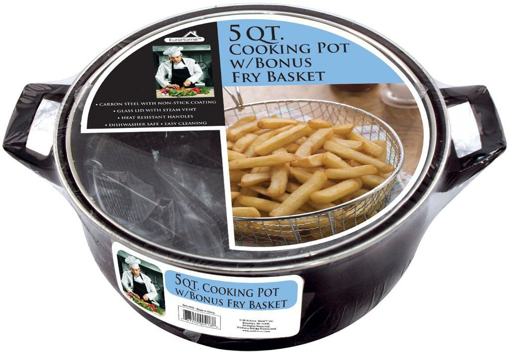 Euro Home 2133523 5 qt Non-Stick Carbon Steel Cooking Pot with Lid ...