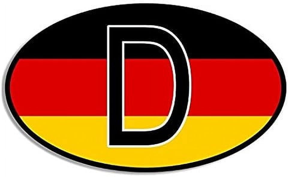 Euro Oval D Deutschland Flag Sticker German germany decal - Sticker ...