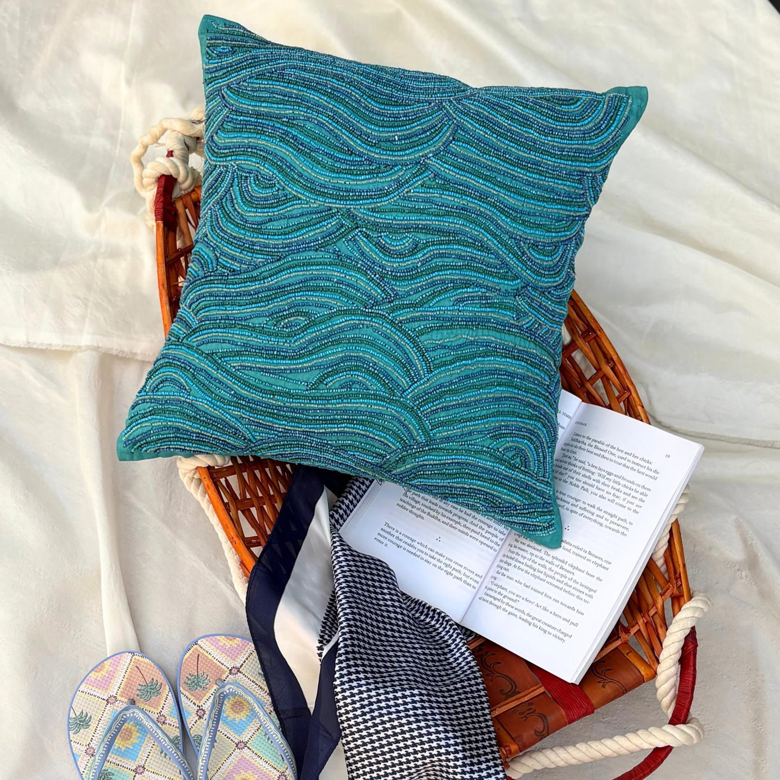Euro Pillow Covers, Blue Euro Pillow Shams 26x26 inch (65x65 cm) Silk ...