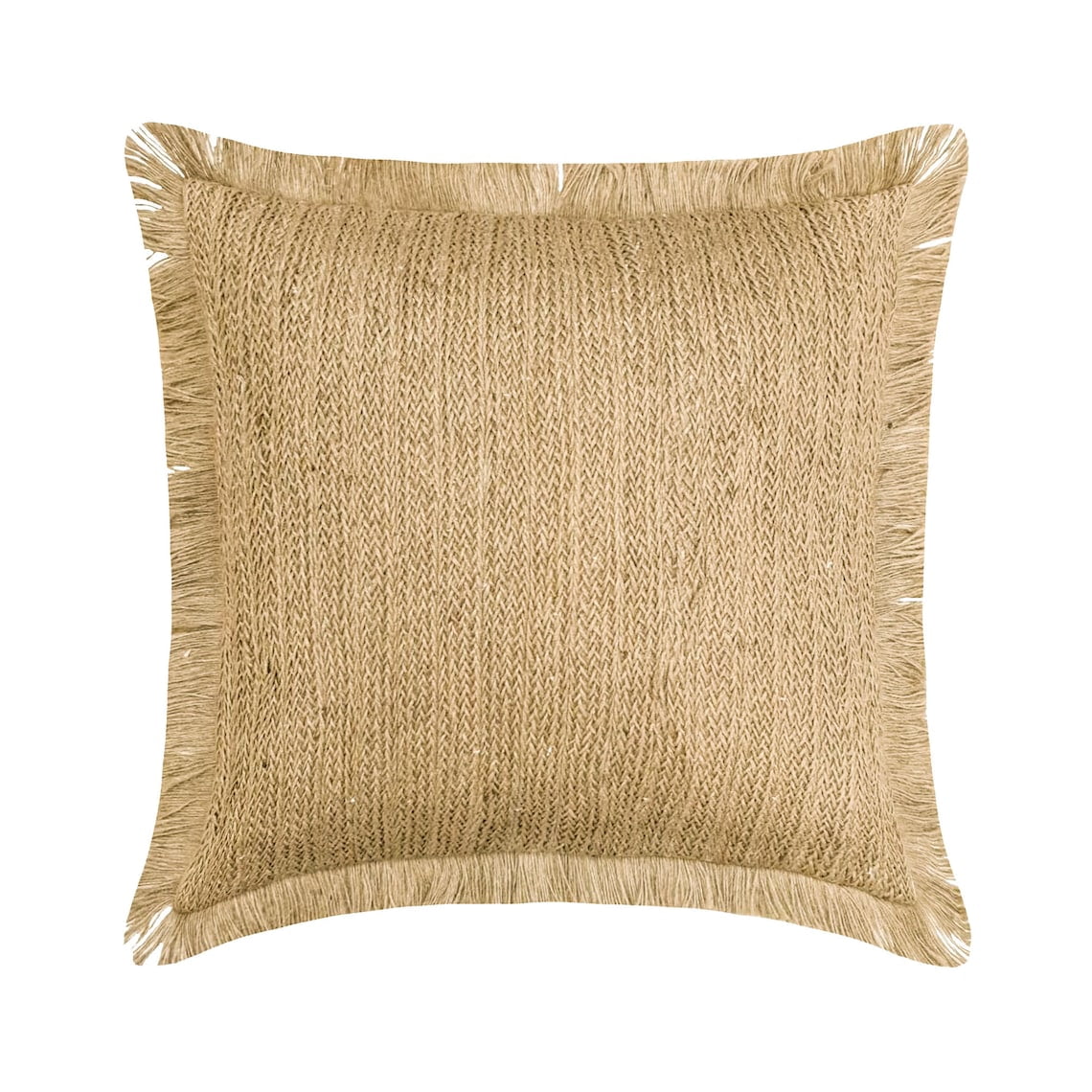 Euro Pillow Sham, Beige 26"x26" (65x65 cm) Euro Shams, Jute Jute Lace ...