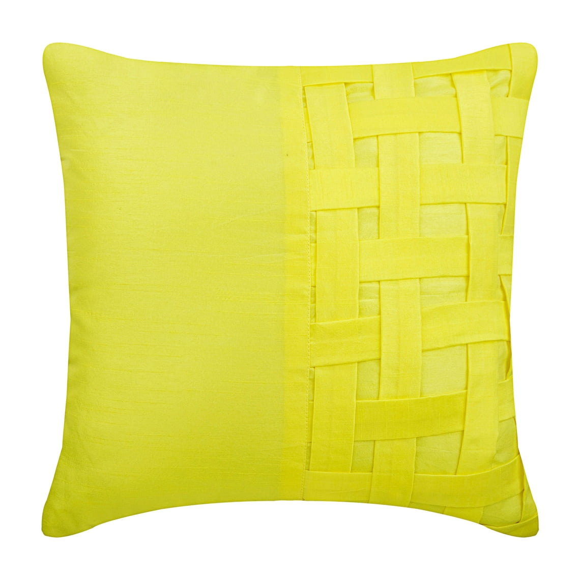 Euro Pillow Sham, Yellow European Shams 26x26 inch (65x65 cm), Silk ...