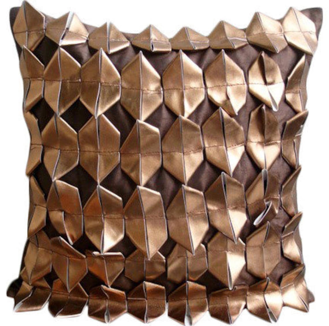 Euro Pillows, Brown Euro Pillow Shams 26x26 inch (65x65 cm), Silk ...