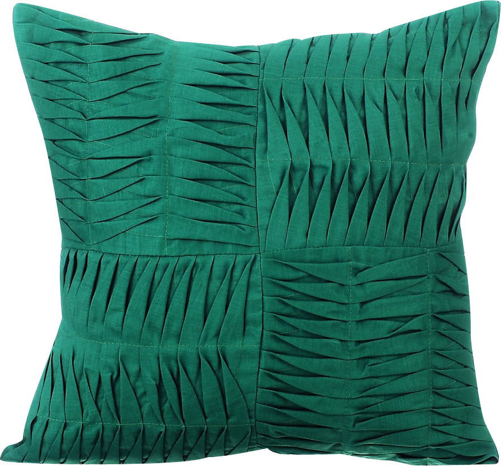 Euro Sham, Dark Green Euro Shams 26x26 inch (65x65 cm), Linen Euro Size ...
