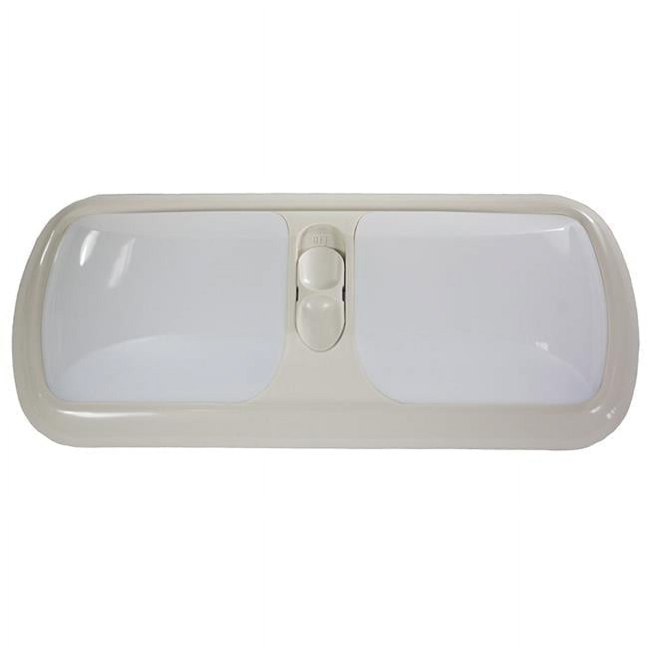 Euro Style Double Light with Lens & Colonial White Base, White ...