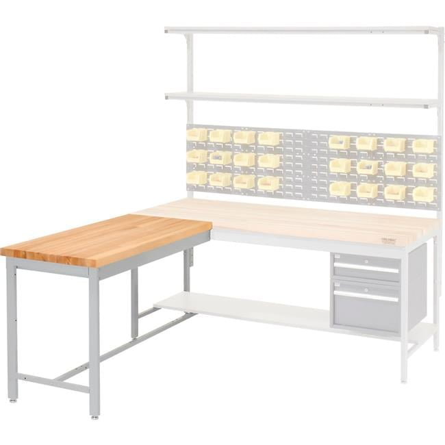 Euro Style Production Workbench with Maple Square Edge - Gray - 48 x 24 ...