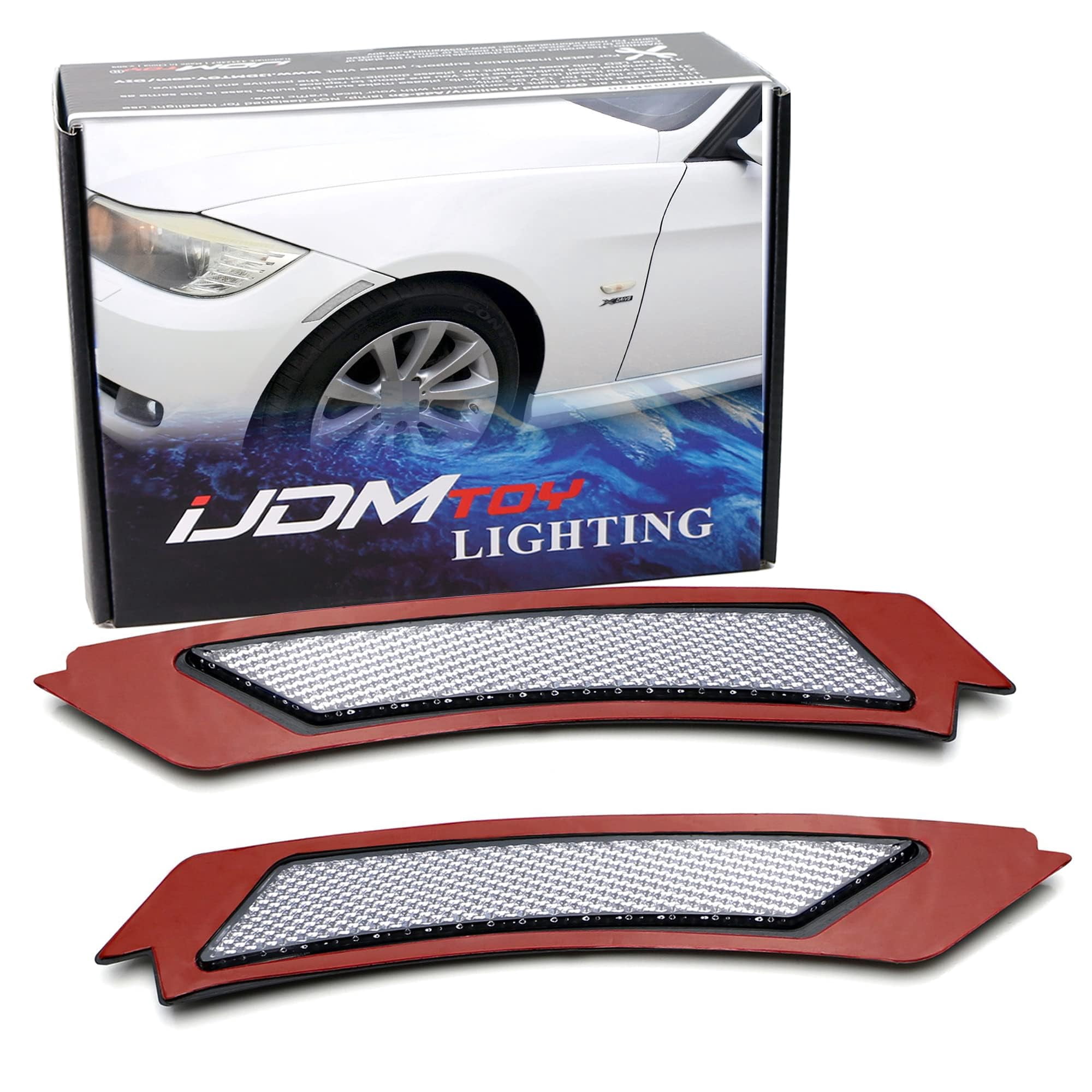 Euro White Clear Lens Front Bumper Side Markers For 2009-2012 BMW E90 ...