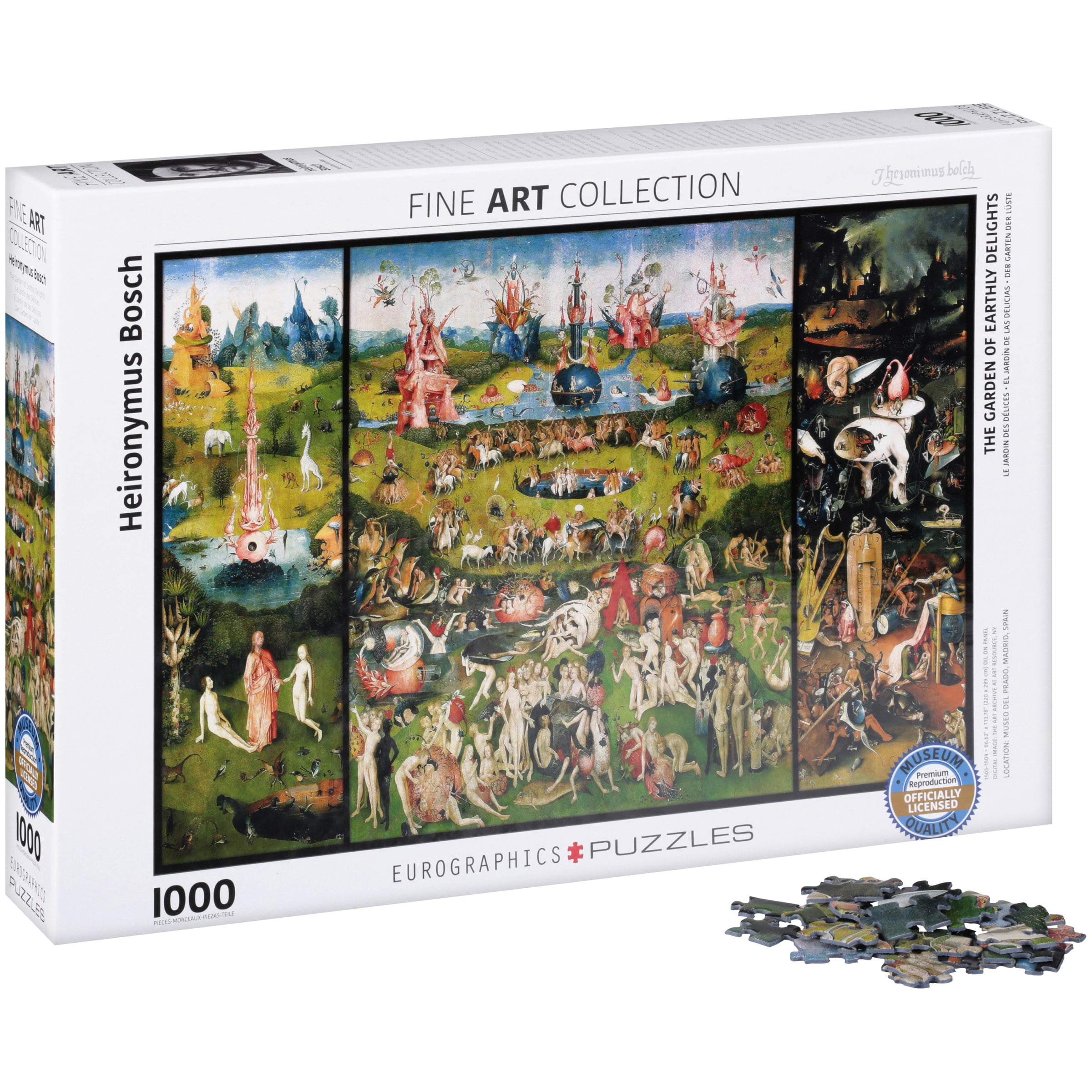 FINE ART COLLECTION, The Garden of Earthly Delights 1000 Piece Jigsaw ...
