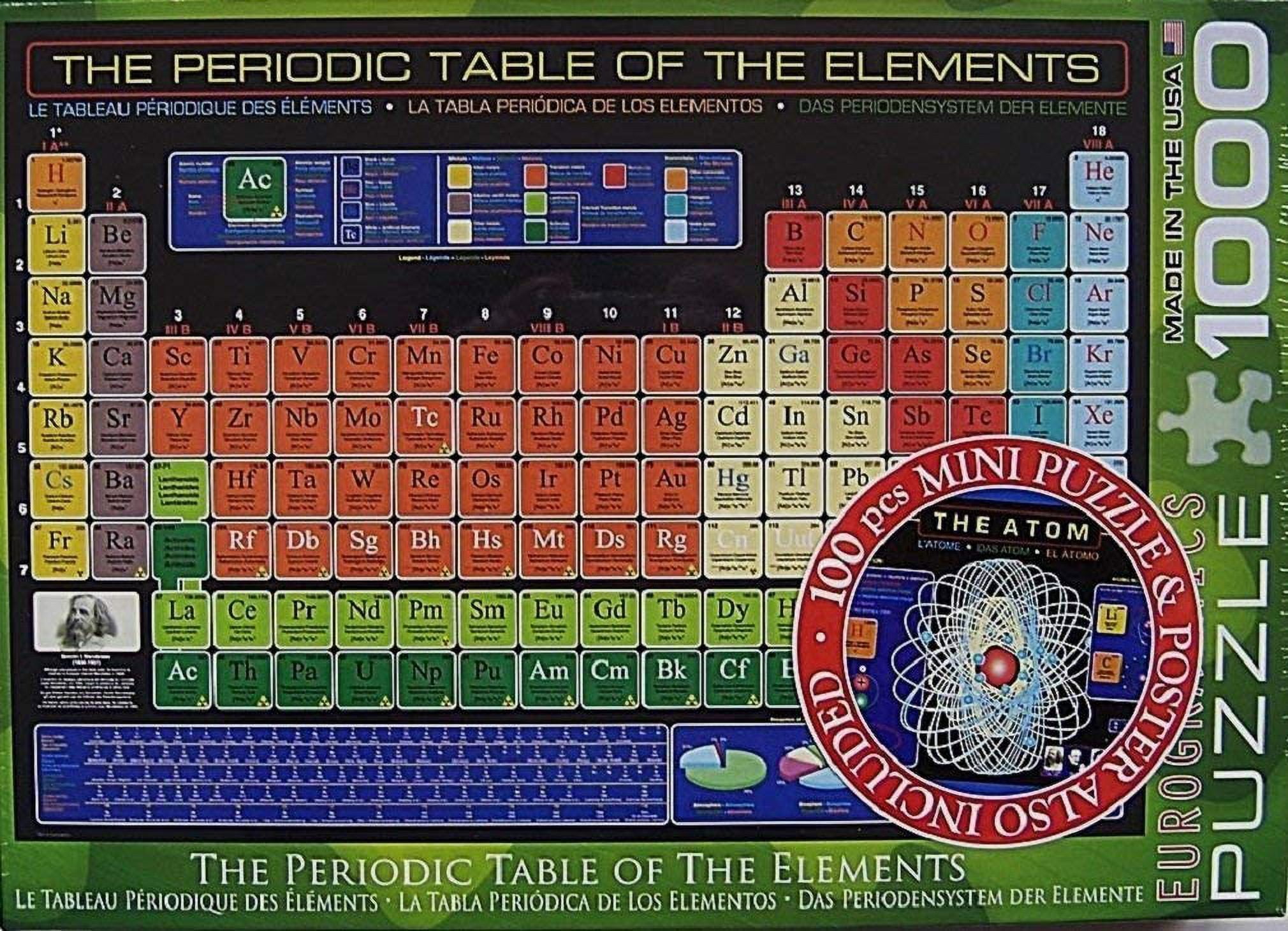 EuroGraphics The Periodic Table of The Elements 1000 Piece Jigsaw ...