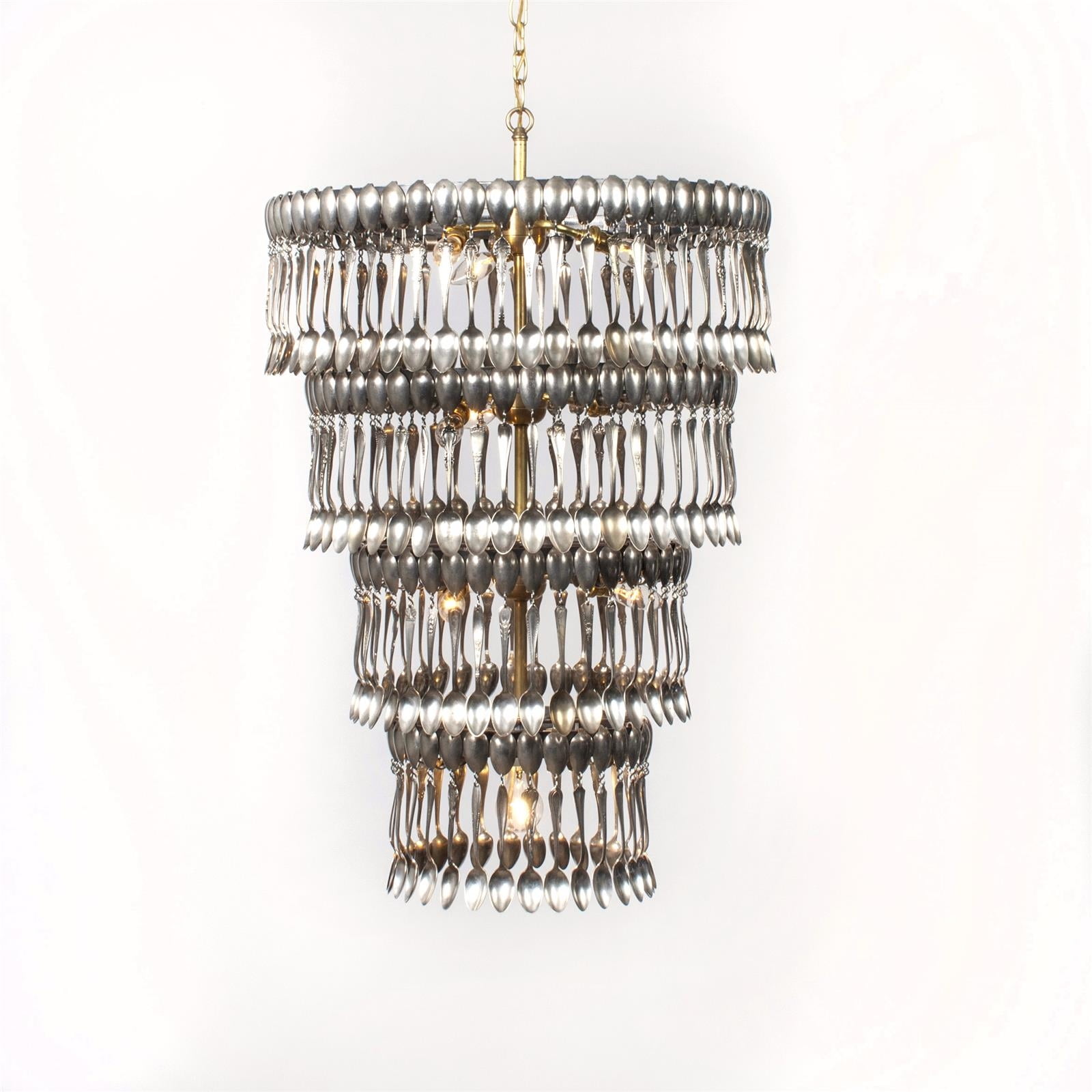 EuroLux Home 4-Tier Vintage Custom Art Electric Upcycled Silverplate ...