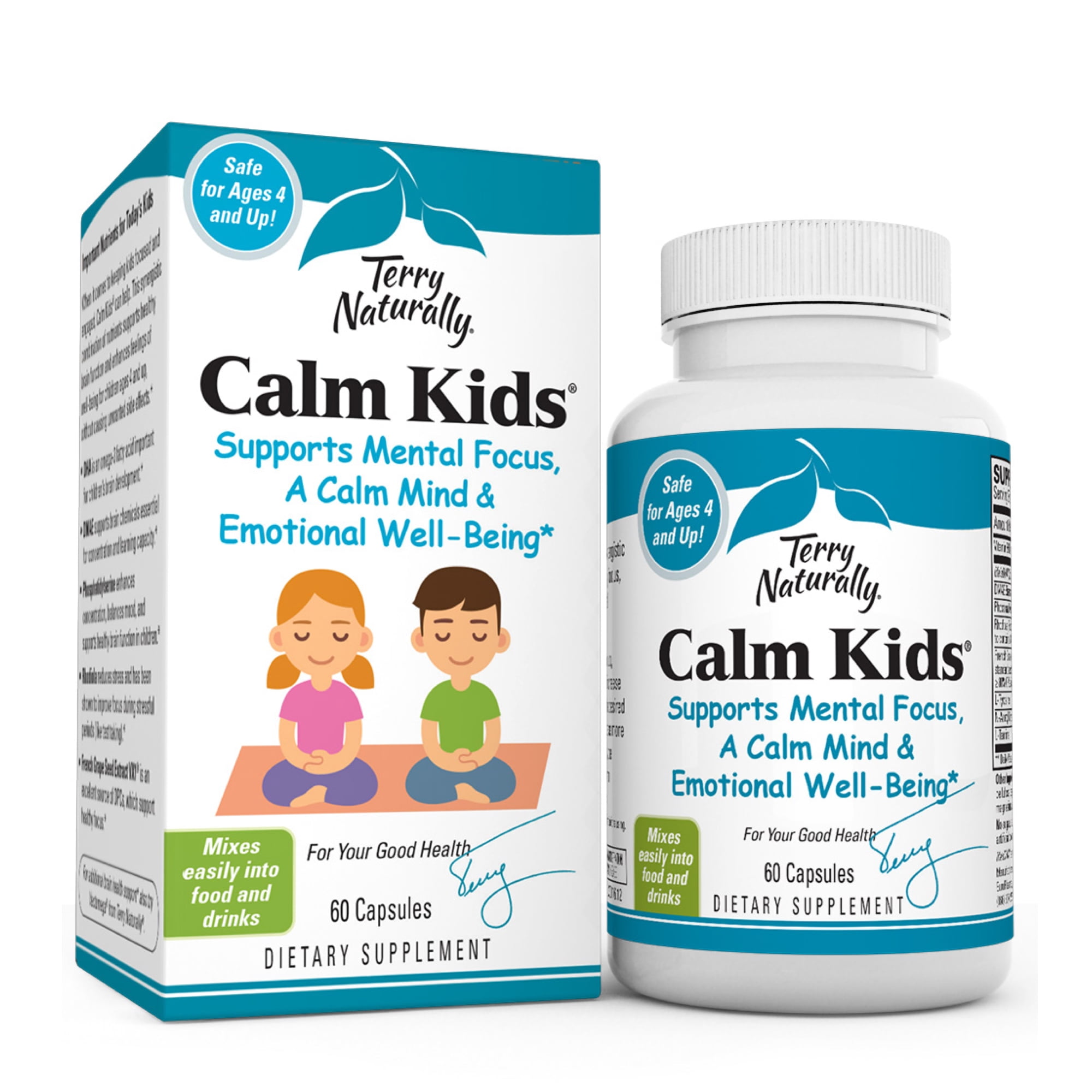 Terry Naturally Calm Kids, 60 Capsules, Children's Calming Supplement ...