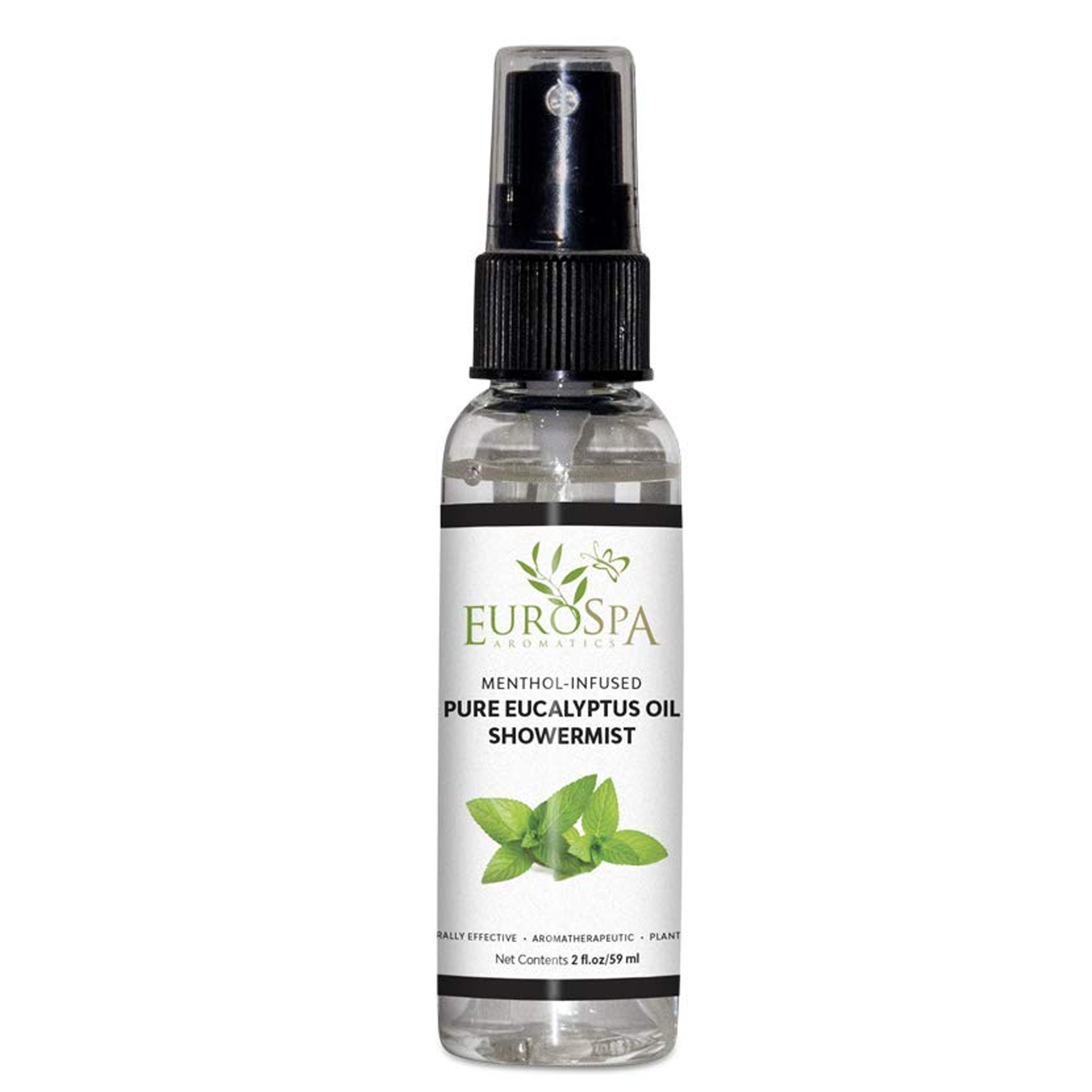 EuroSpa Aromatics Eucalyptus Oil Shower Mist 2 Oz Menthol Infused