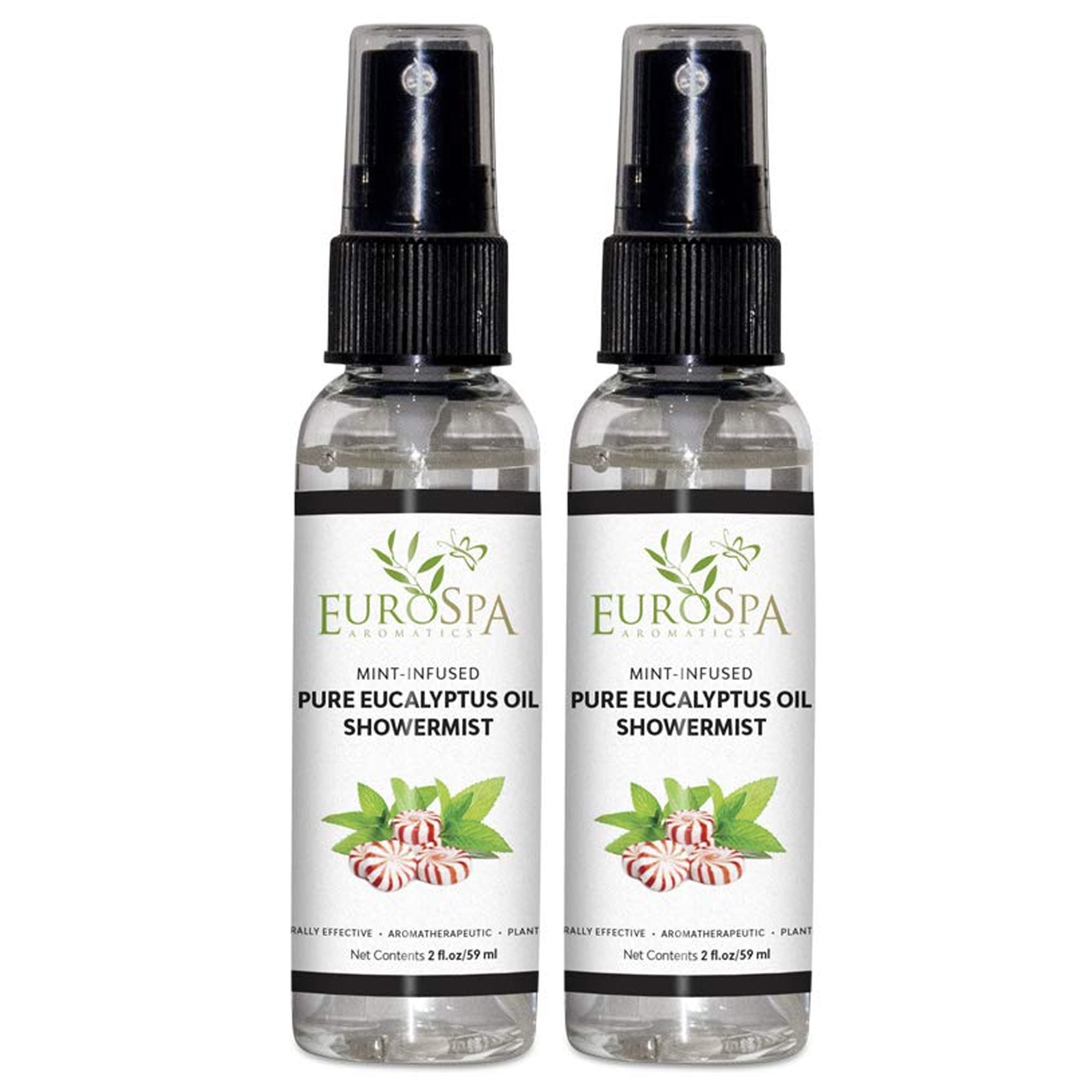 EuroSpa Aromatics Pure Eucalyptus Oil Shower Mist Spray Aromatherapy, 2 ...