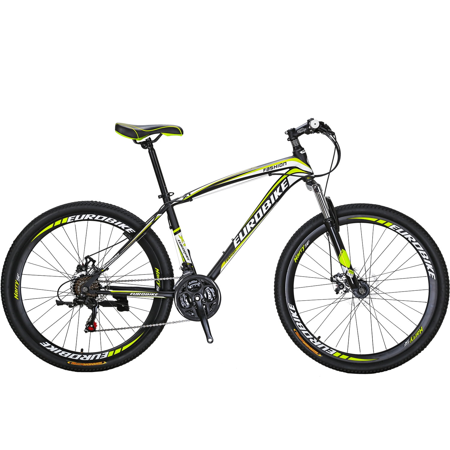 Eurobike X1 27.5 inch Mountain Bike, 21 Speed, Aluminum Frame, Disc ...