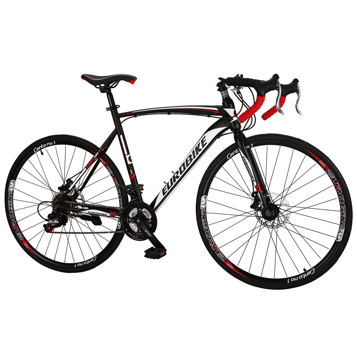 Eurobike XC550 21 Speed Road Bike with Disc Brakes, 700C Wheels, for ...