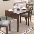 Euroco 29"- 45" Extendable Dining Table for 4, Folding Kitchen Table ...