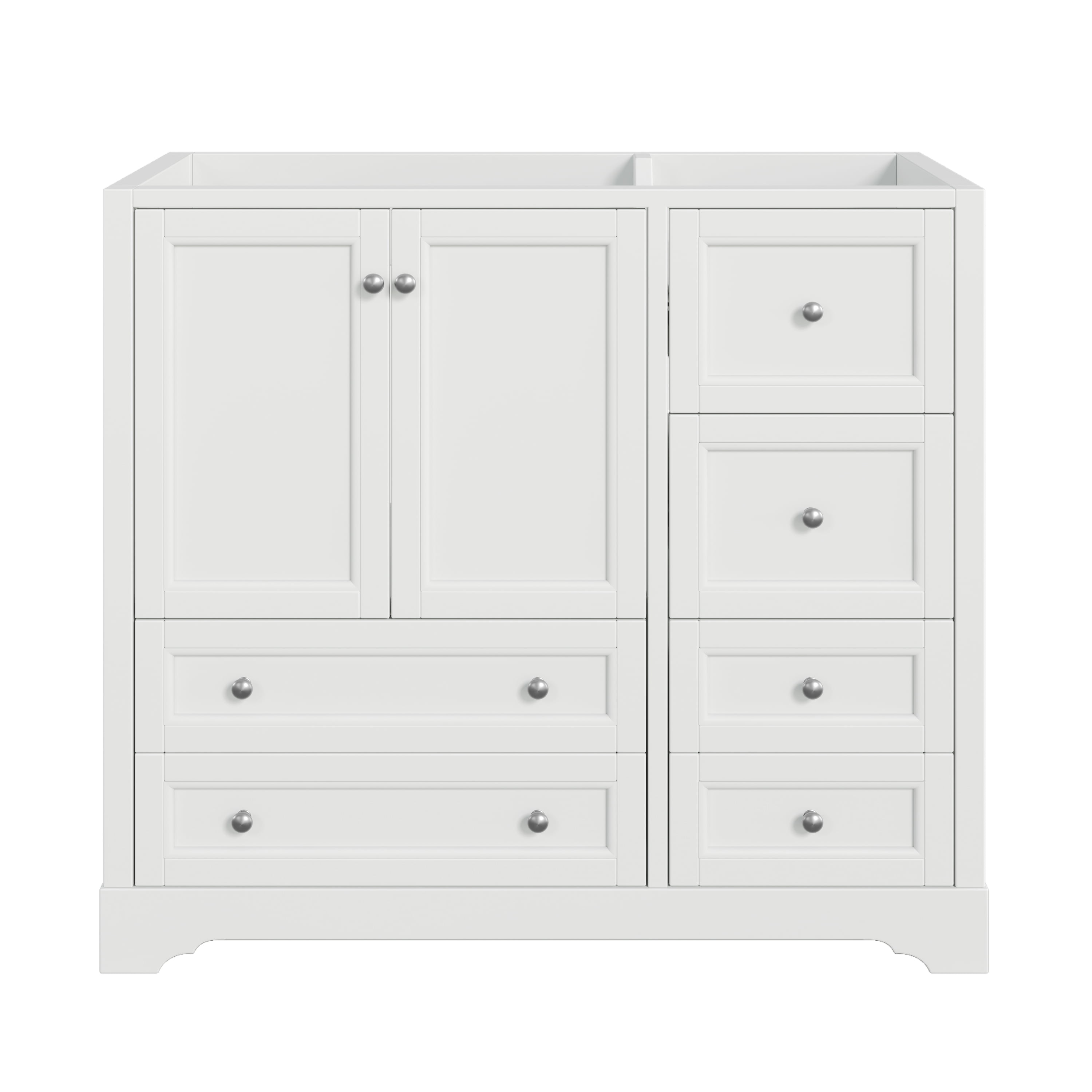 Euroco 36inch Bathroom Vanity without Sink, Solid Wood Freestanding ...