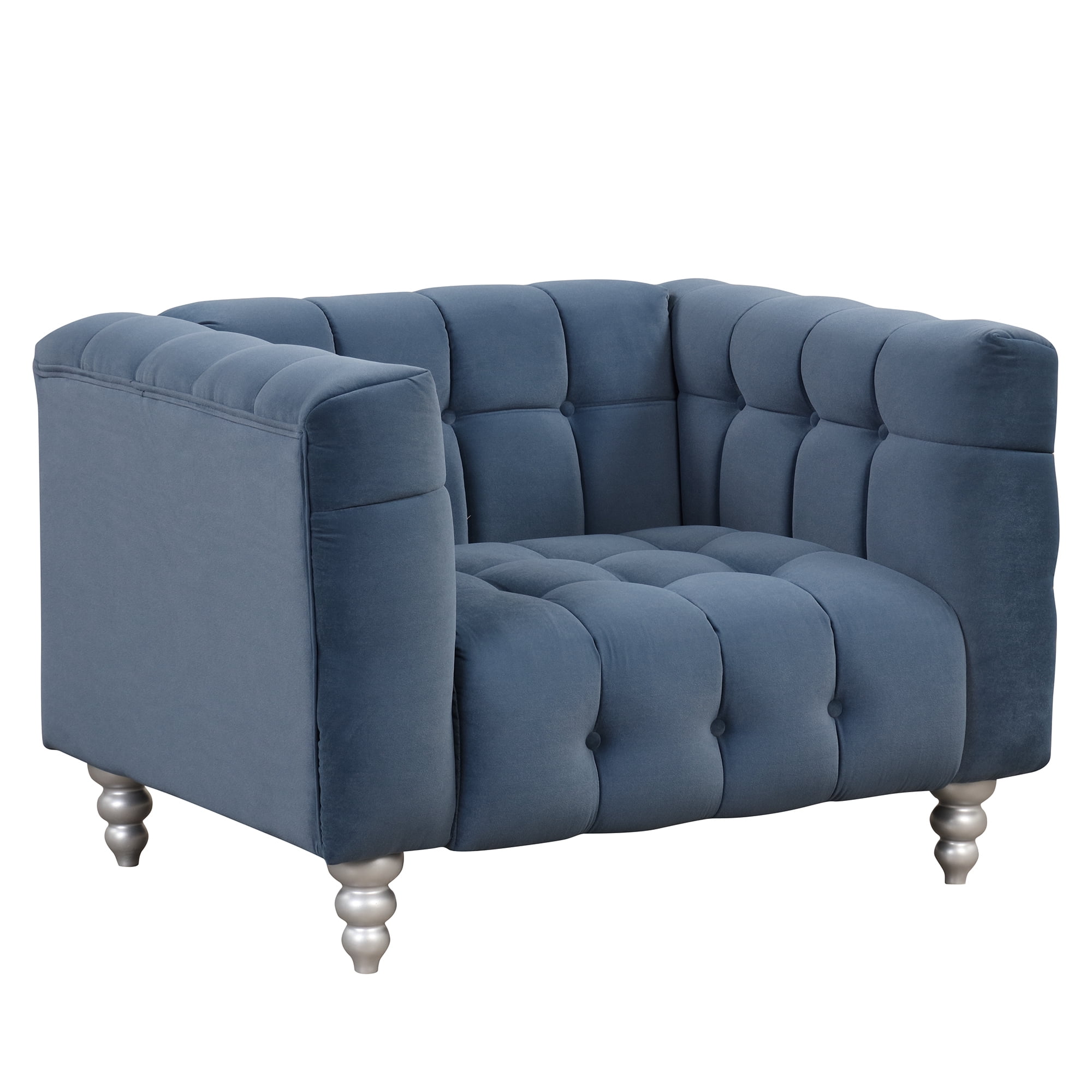 Euroco 42" Modern Sofa Tufted Upholstered Sofa for Living Room ...