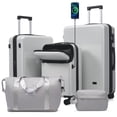 Euroco 5 Piece Luggage Sets, 20" Carry-On Luggage with Half-Opening ...
