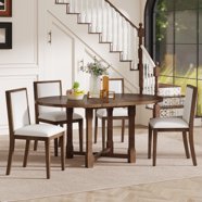 Duhome Dining Set 5-Piece Dining Room Set, 1 Solid Wood Dining Table ...