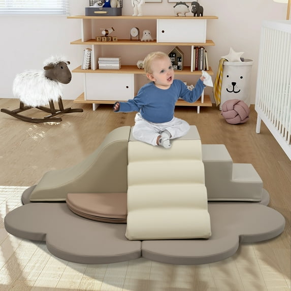 Euroco 6-Piece Climbing Toys for Toddlers, Soft Foam Block Play ...