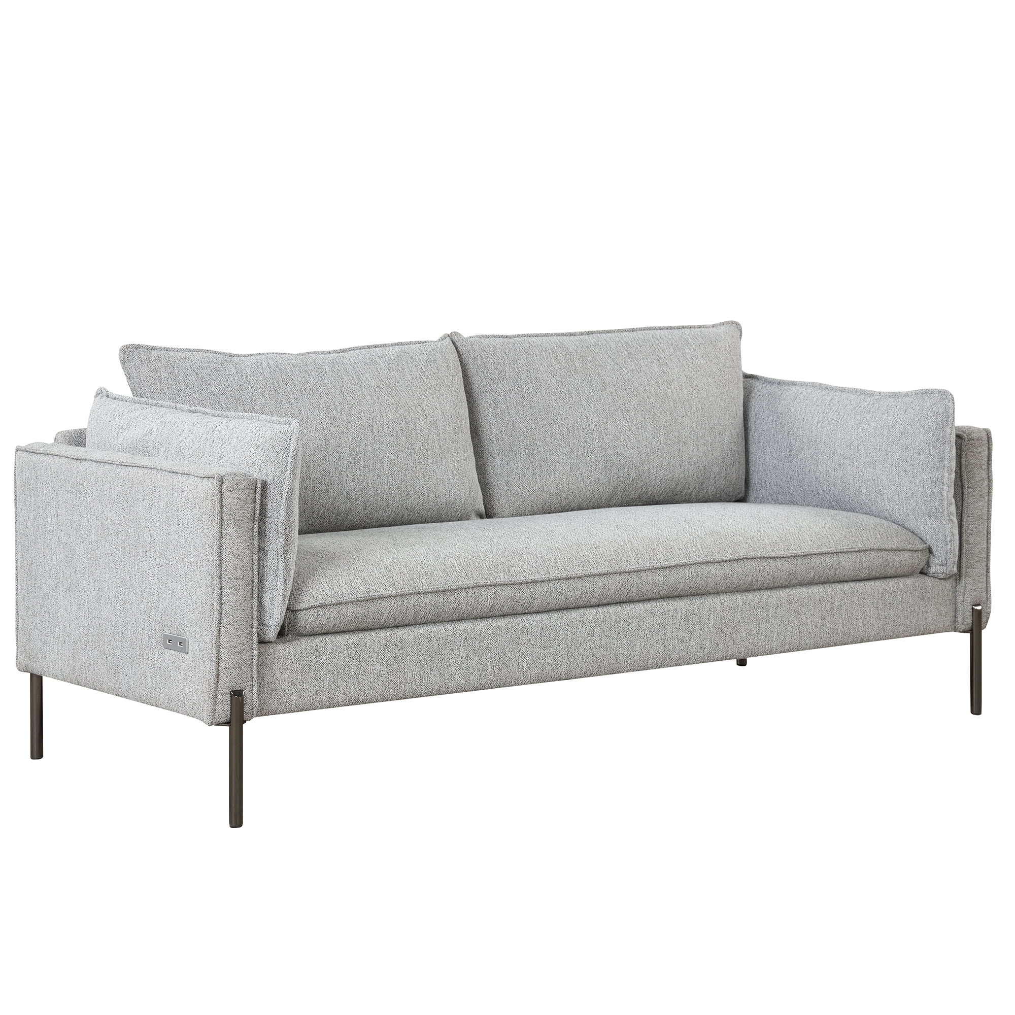 Euroco 76" Modern Sofa 3 Seat Linen Fabric Couch for Living Room ...
