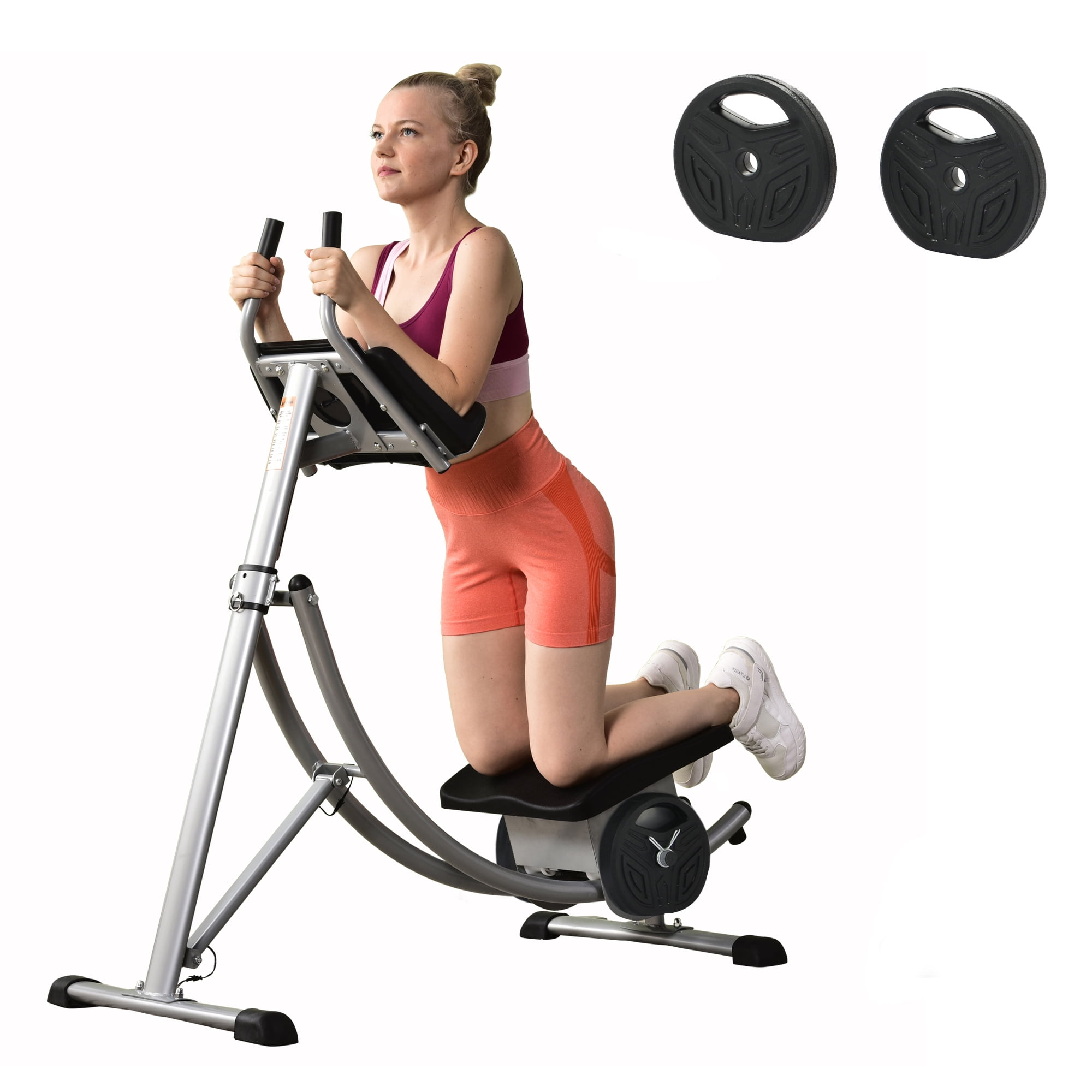 Euroco Fitness Ab Machine Core Workout Adjustable Ab Trainer Exercise ...