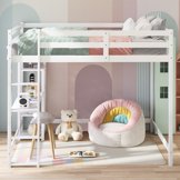 BK Furniture Hamilton Loft Convertible Bed, White - Walmart.com
