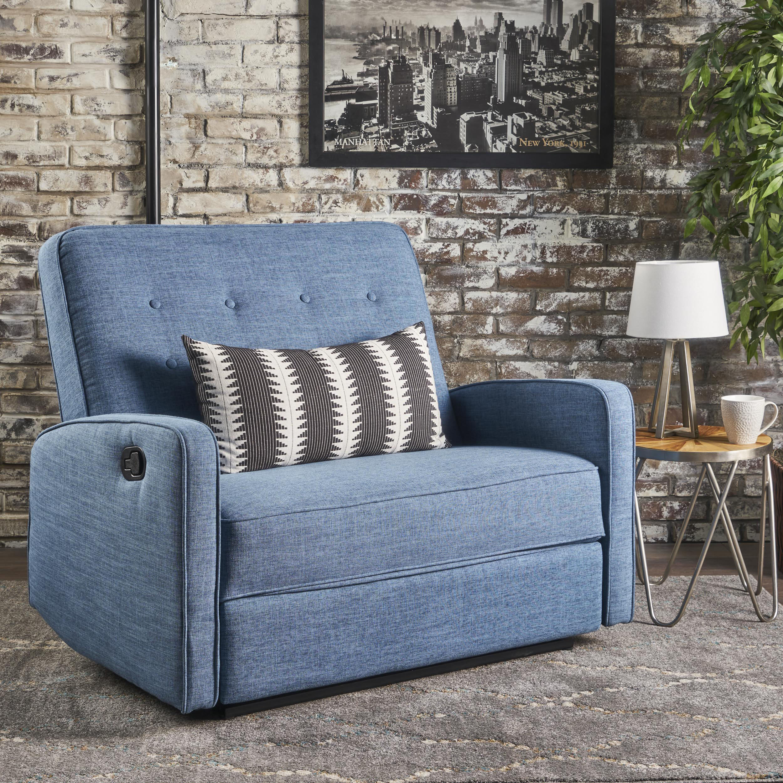 Euroco Manual Recliner Chair in Chic Fabric, Oversized Lounge Chair ...