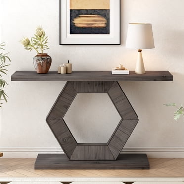 Williamspace 47.2" Modern Console Table, Sintered Stone Sofa Table ...