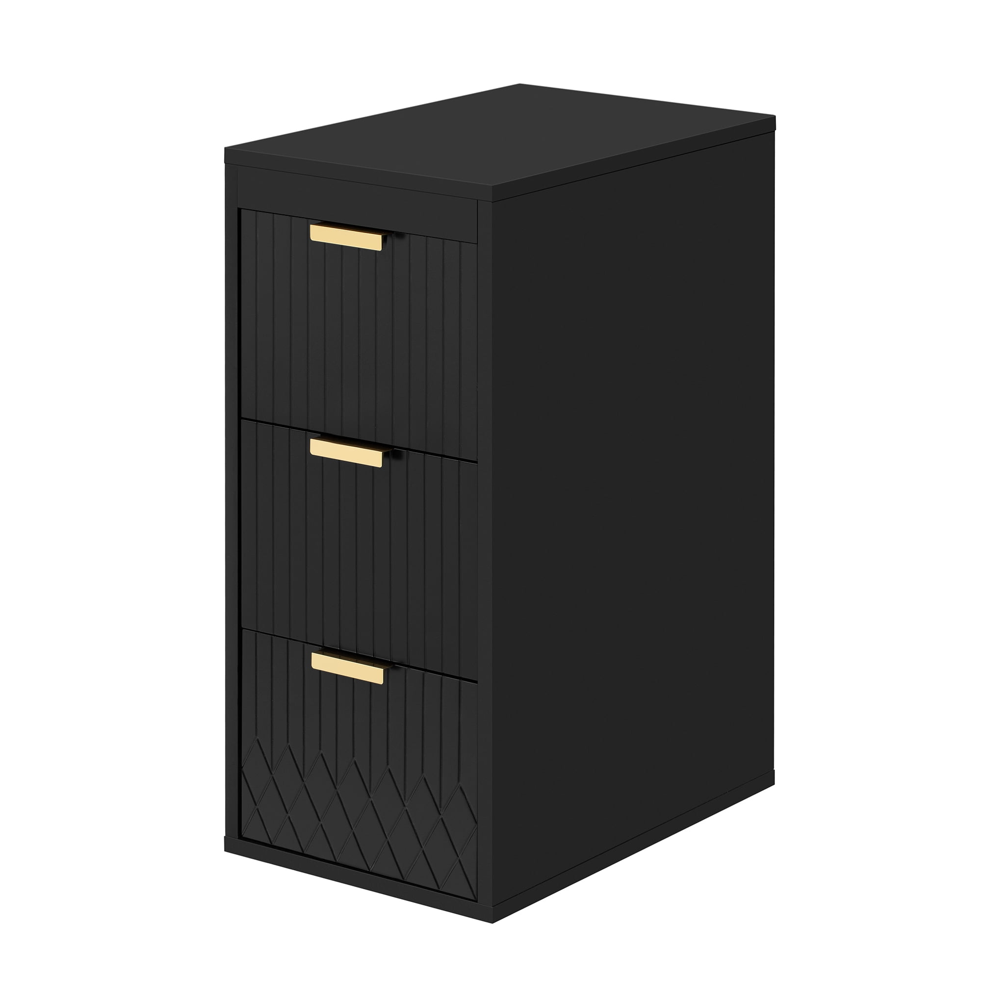 Euroco Wall Mounted Floating Cabinet W/Decor Line, 12inch Side Cabinet ...
