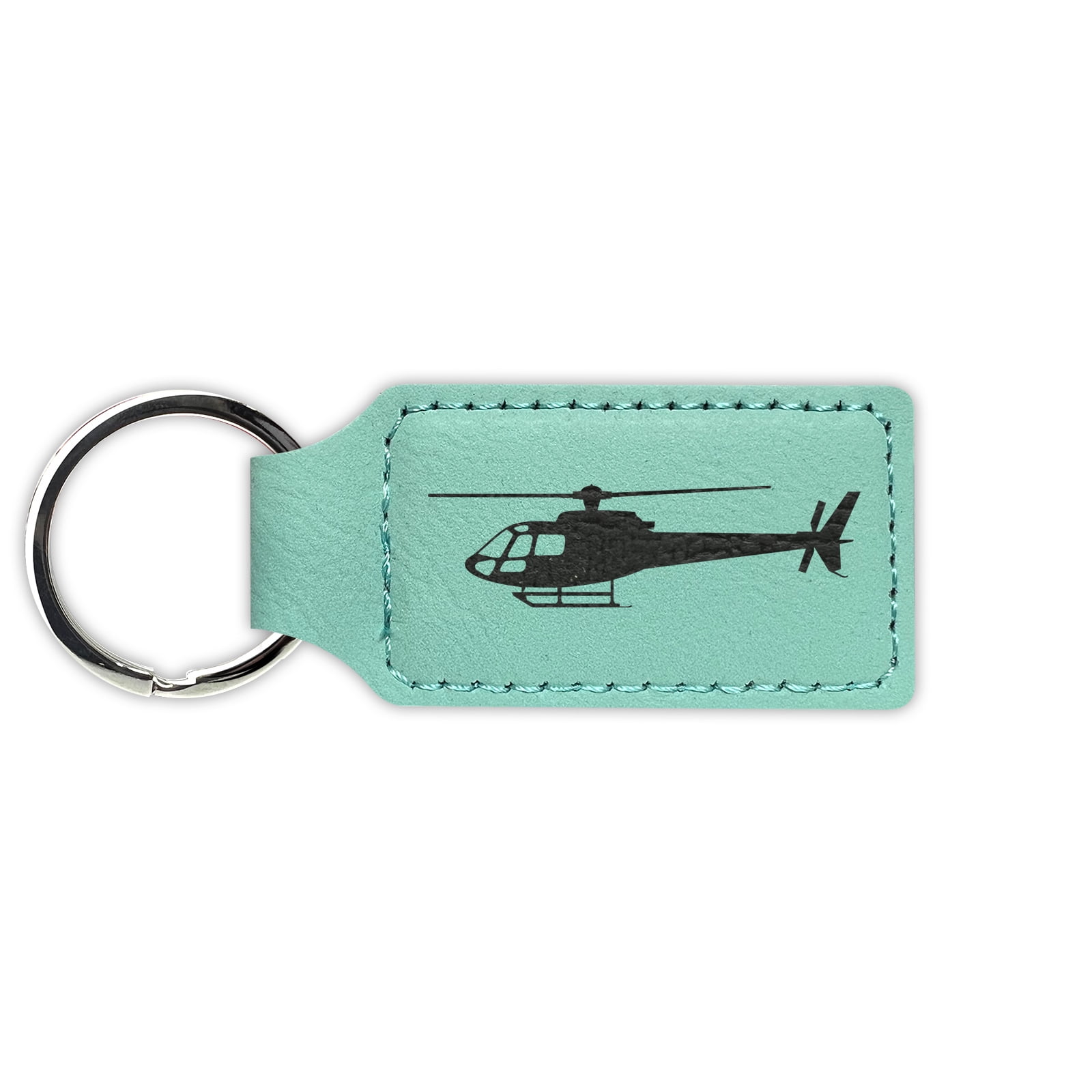 Eurocopter AS350 Keychain Leatherette Rectangle - Laser Engraved - Many ...