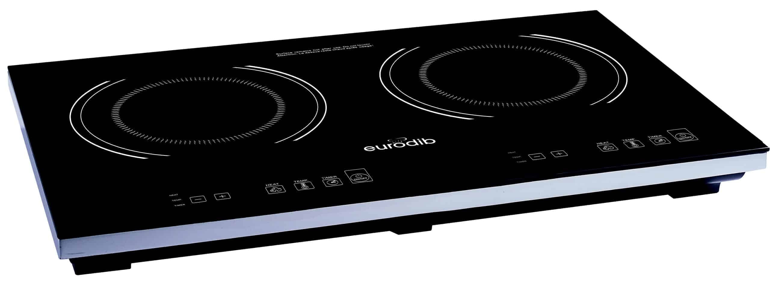 Eurodib 1800 Watt Electric Double Countertop Induction Range Cooker ...