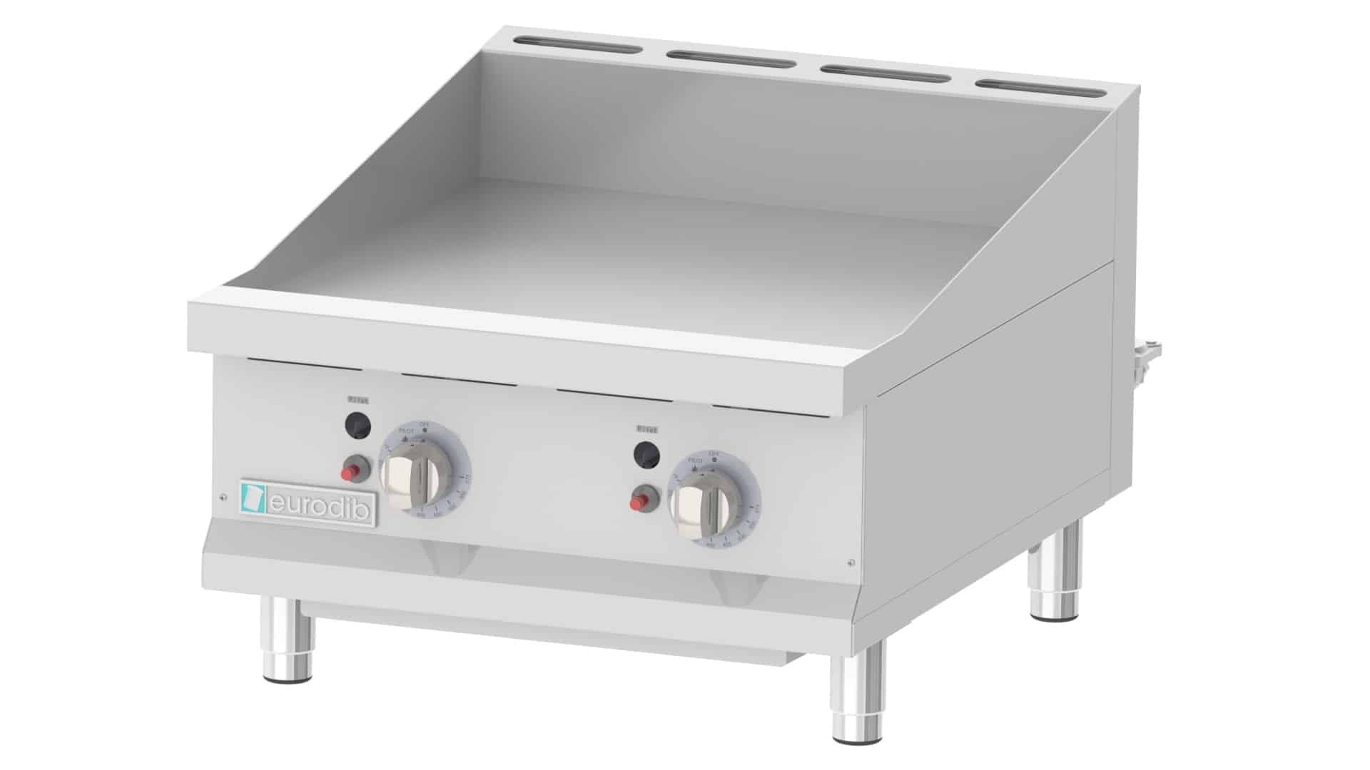 Eurodib 24'' Natural Gas Griddle W/thermostat, 3/4'' Smooth Surface ...