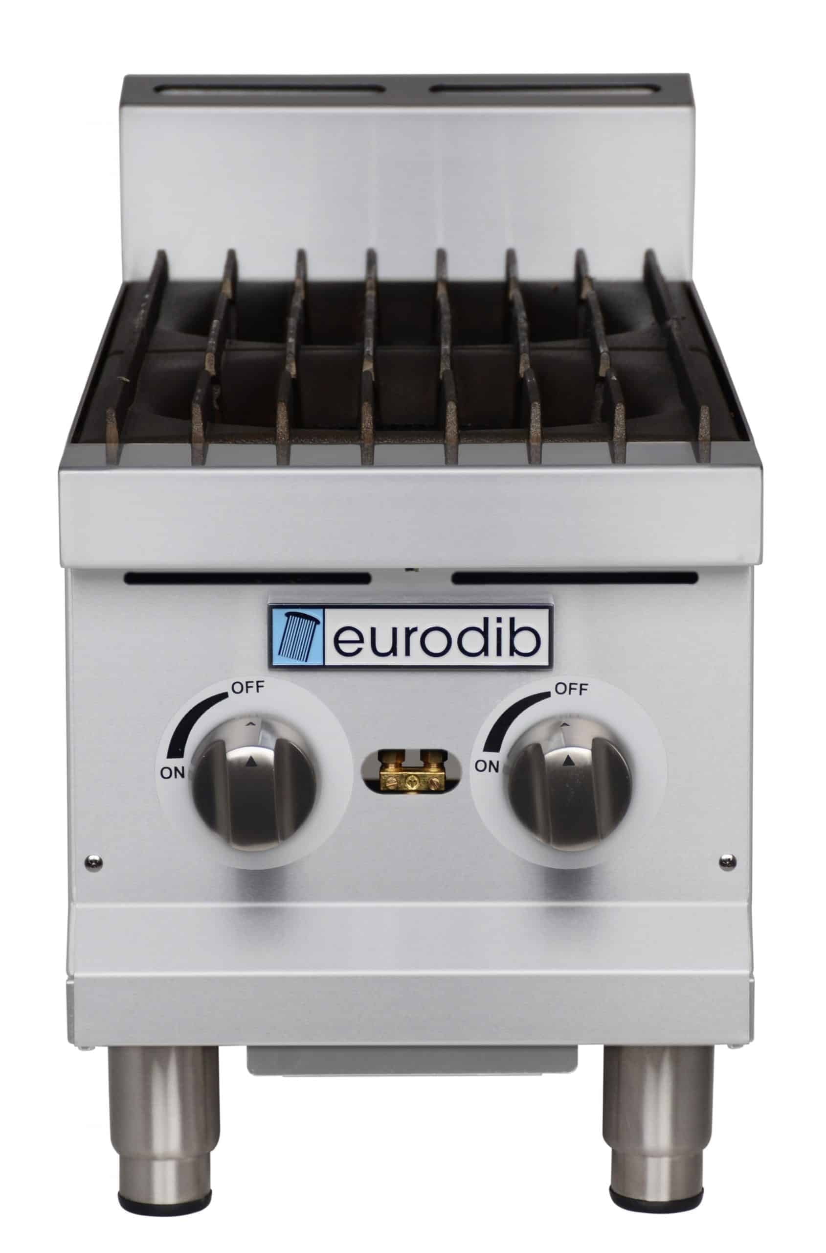 Eurodib 6 Open Burner Hot Plate 180,000 Btu Natural Gas T HP636 ...