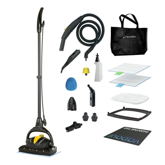 Euroflex Vapour Plus 18-Piece Steam Mop with Precision Floor Care Kit ...
