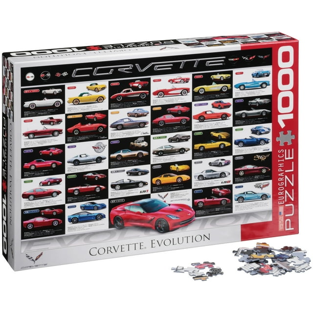 Eurographics Corvette Evolution Jigsaw Puzzle 1000 Pc Box - Walmart.com