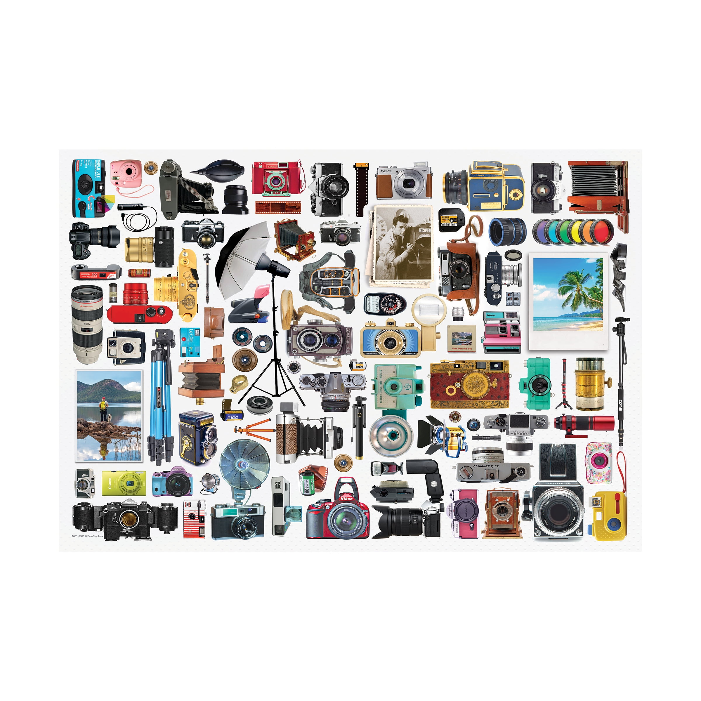 Eurographics Inc Classic Cameras Collectible Shaped Tin Puzzle: 550 Pcs ...