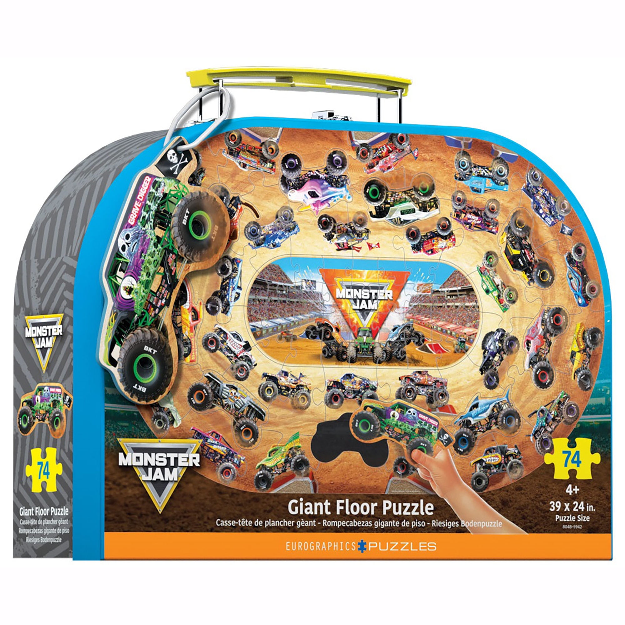 Eurographics: Monster Jam Giant Floor Puzzle - 74-Piece - 39" x 24 ...