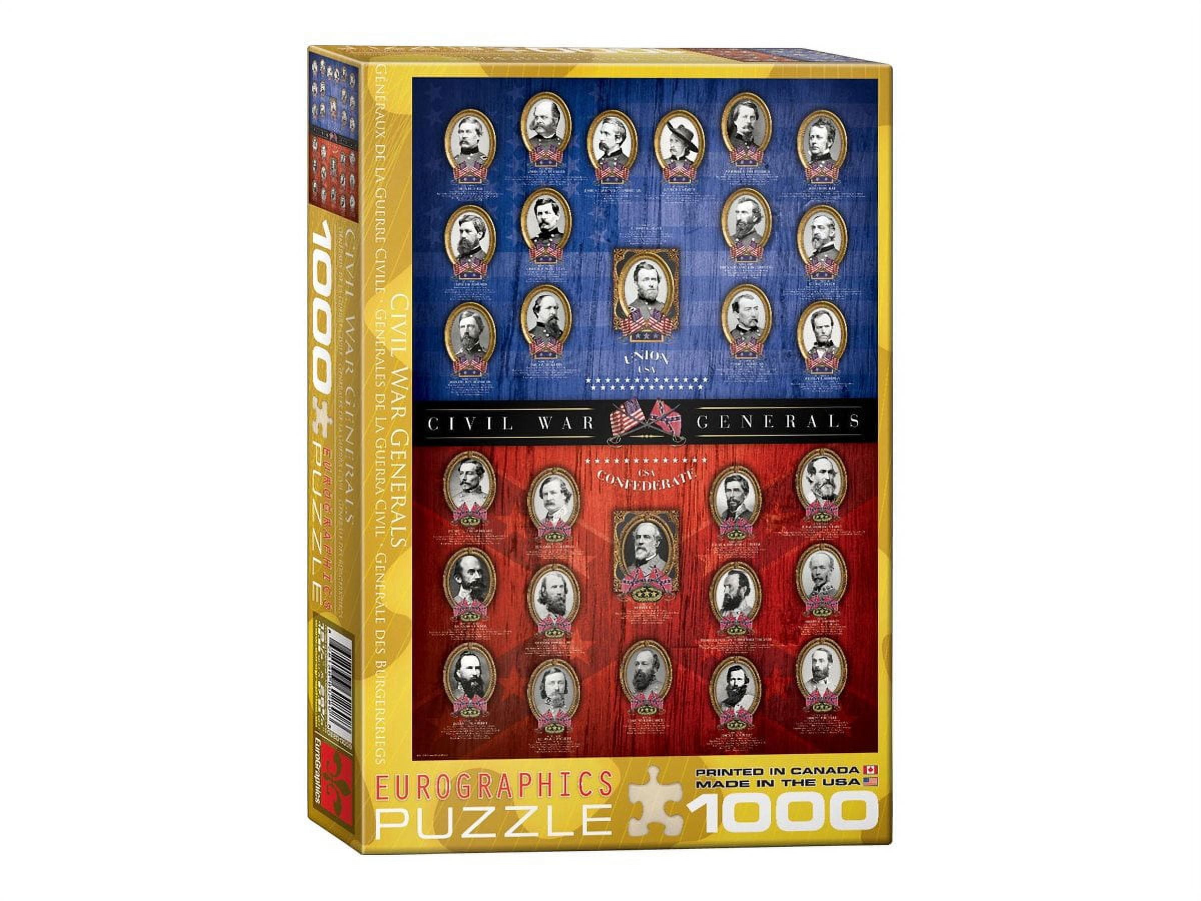Eurographics Puzzles Civil War Generals 1000 Piece Recycled Jigsaw ...